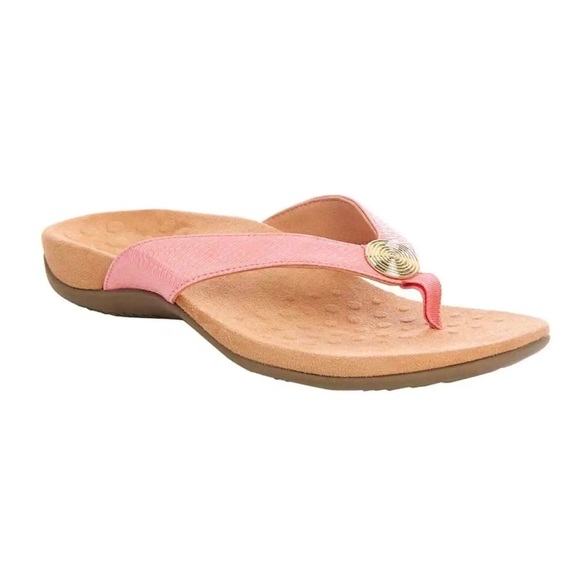 Vionic | Shoes | Vionic Hilda Pink Gold Flip Flop Sandal Womens 8 Arch ...
